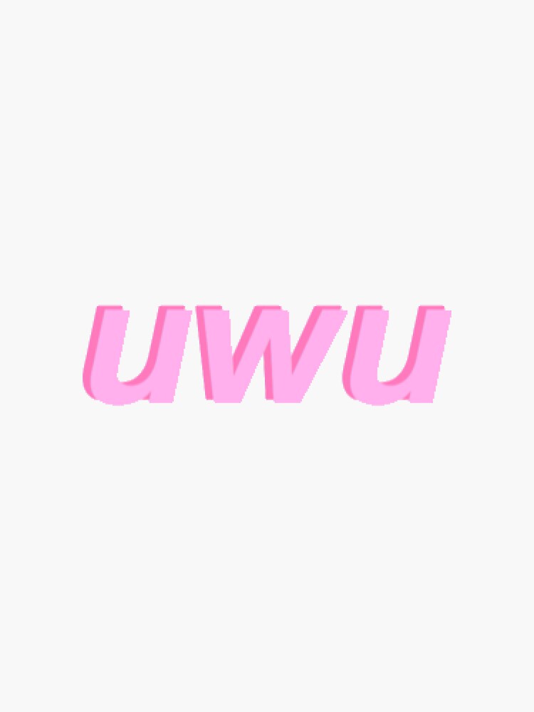 "uwu" Sticker for Sale by affectaed | Redbubble