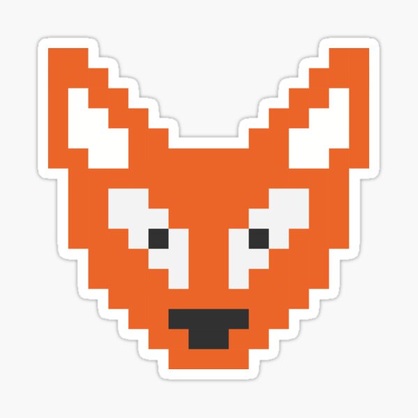 "Pixel Art Fox Big Head " Sticker for Sale by Chakibalami | Redbubble