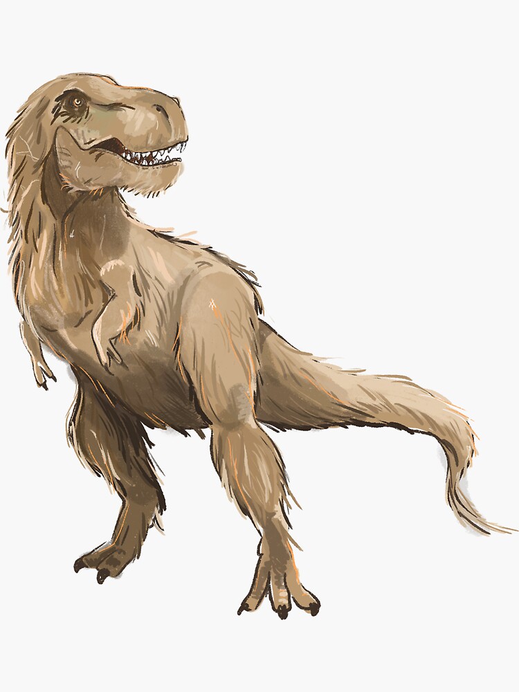 "Feathered T-Rex" Sticker by brierhaigh | Redbubble