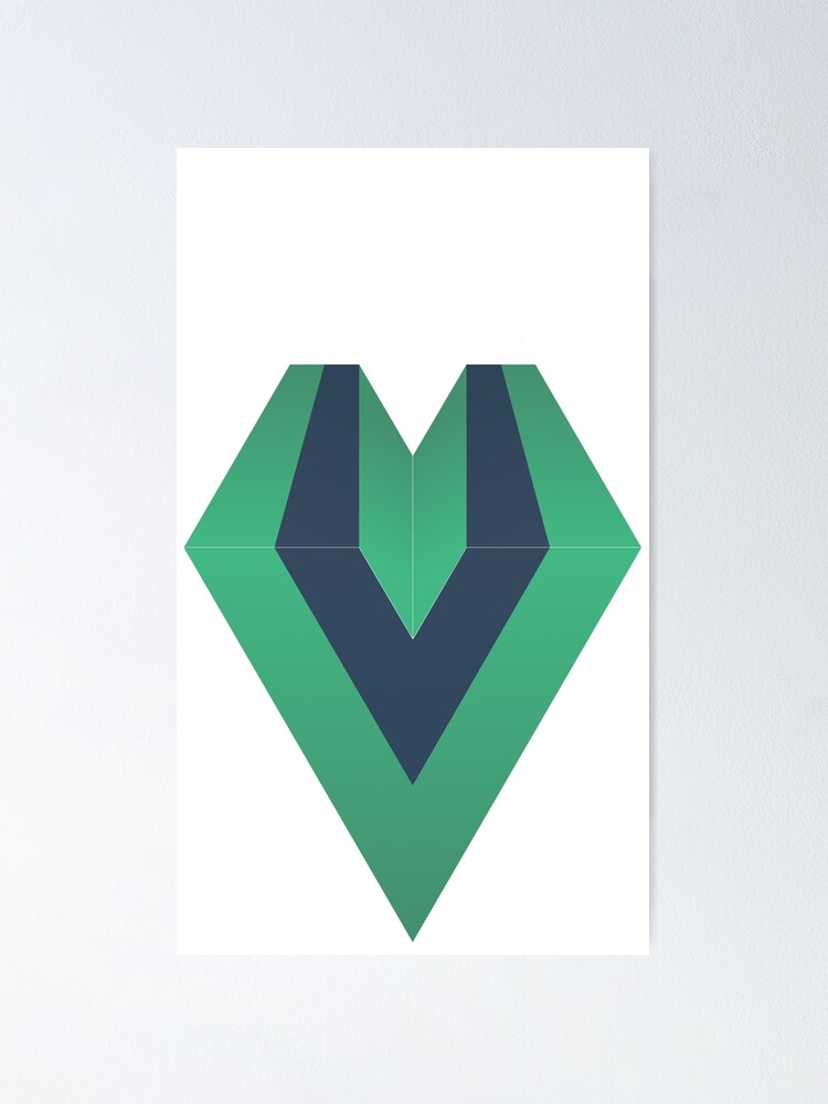 "Vue JS 3D" Poster by WiloAhadi | Redbubble