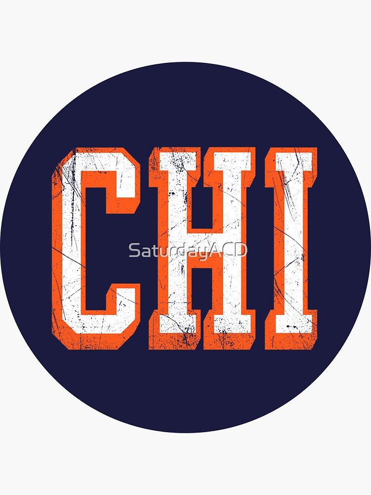 "CHI - block abv - 5" Sticker for Sale by SaturdayACD | Redbubble