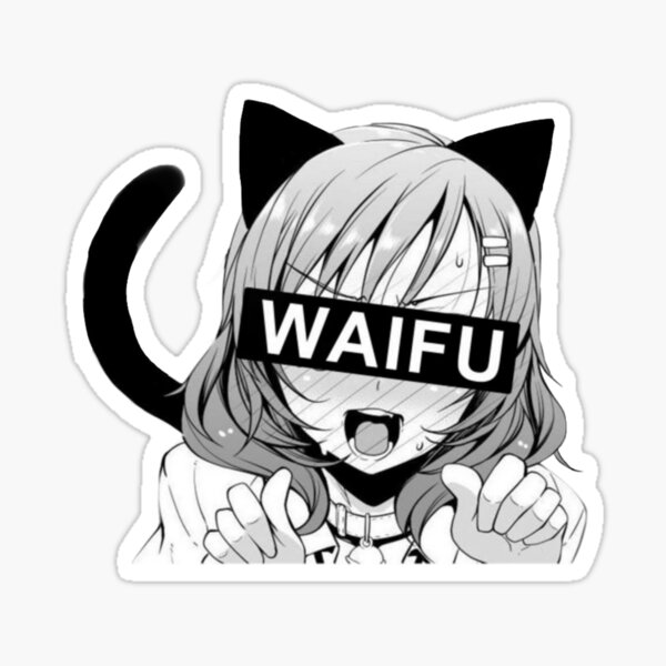 "waifu by sannexidc" Sticker for Sale by sannexidc | Redbubble