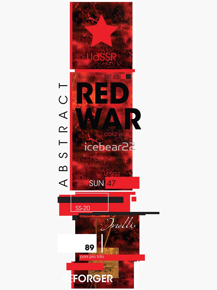 "Abstract red war" Sticker for Sale by icebear22 | Redbubble