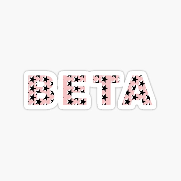 "BETA" Sticker by maegwood64 | Redbubble