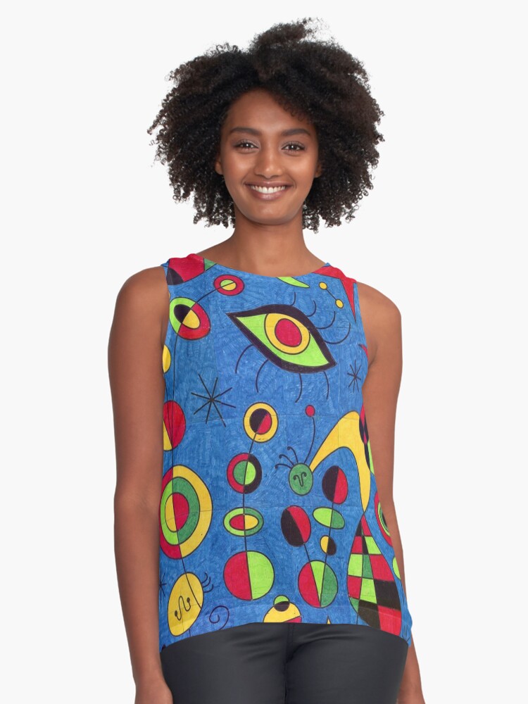 "Joan Miro Inspired Blue with Eye" Sticker for Sale by bettypure ...