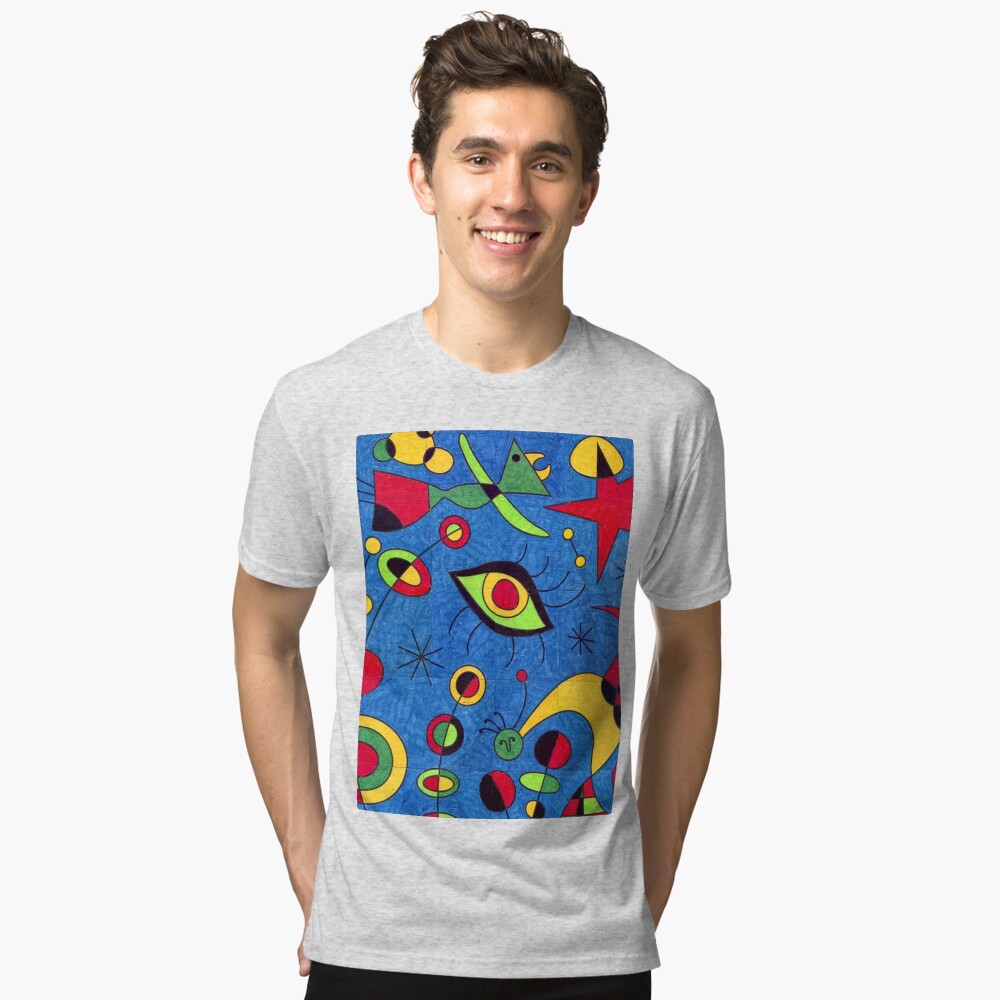 "Joan Miro Inspired Blue with Eye" Sticker for Sale by bettypure ...