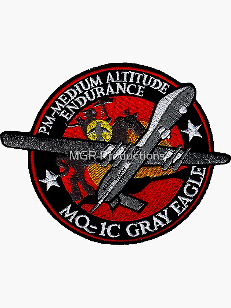 " MQ-1c Gray Eagle Patch" Sticker for Sale by MGR Productions Nikki ...