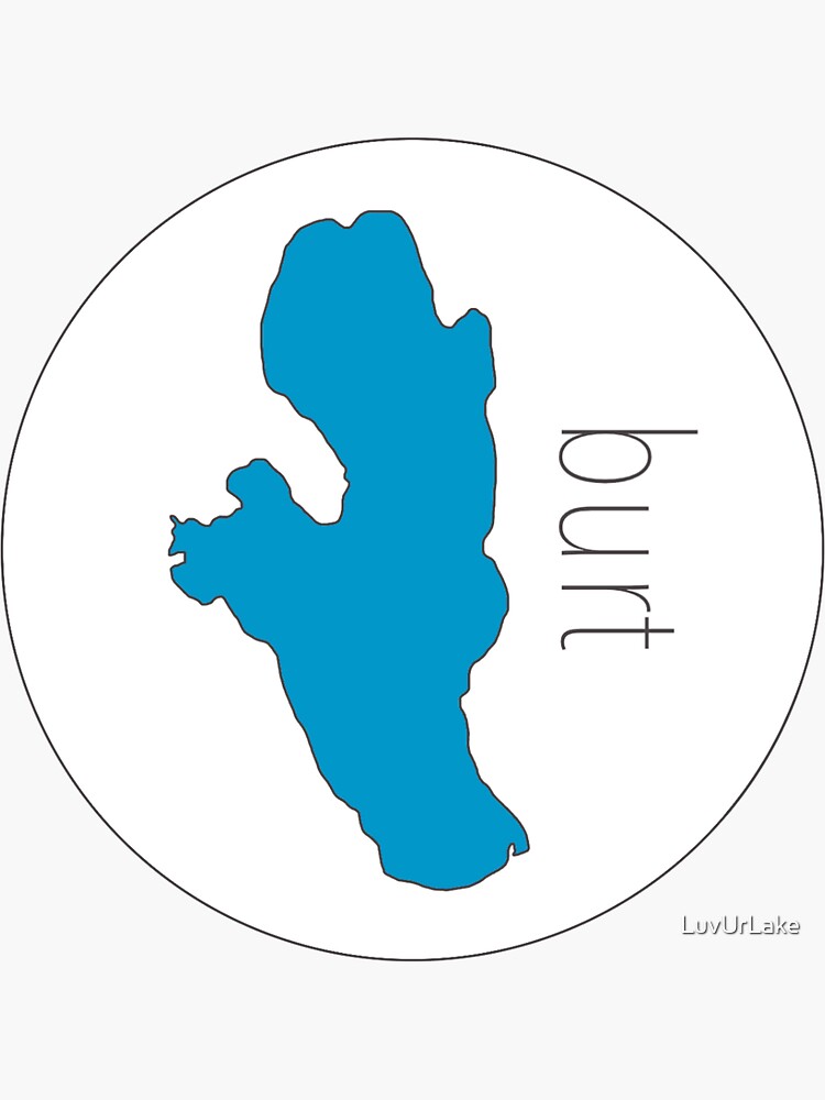 "Burt Lake" Sticker by LuvUrLake | Redbubble