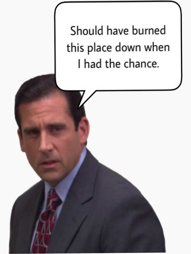 "Michael Scott Iconic Quote" Sticker for Sale by lilymoen | Redbubble