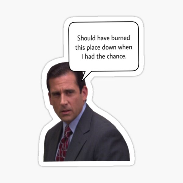 "Michael Scott Iconic Quote" Sticker for Sale by lilymoen | Redbubble