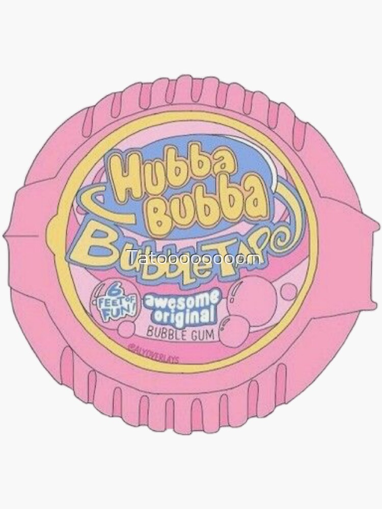 "Hubba Bubba Bubble Gum" Sticker for Sale by Tatoooooooom | Redbubble