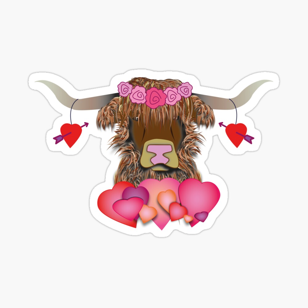 Valentines Cards Holiday & Seasonal Cards Greeting Cards Highland Cow ...