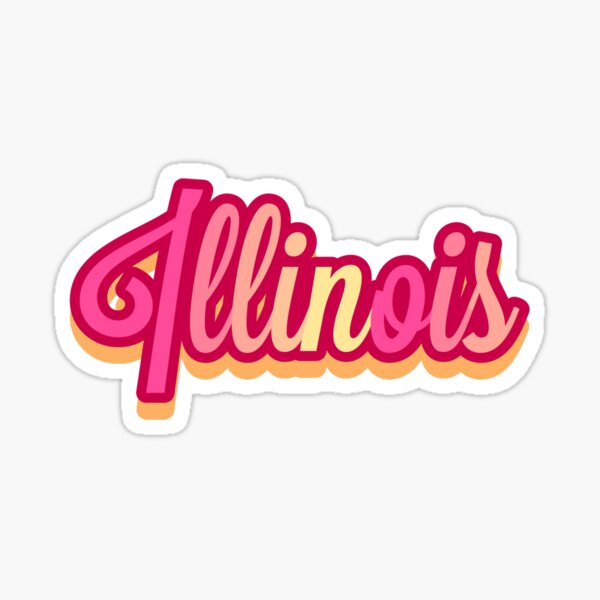 "ILLINOIS STICKER" Sticker for Sale by nataliaeortiz | Redbubble