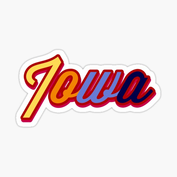 "IOWA STICKER" Sticker by nataliaeortiz | Redbubble