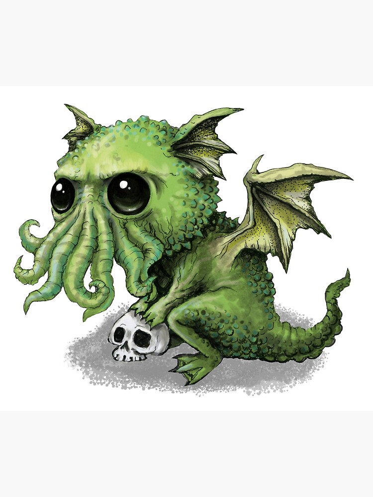 "Cute Cthulhu Dragon" Art Print by DianaLevinArt | Redbubble