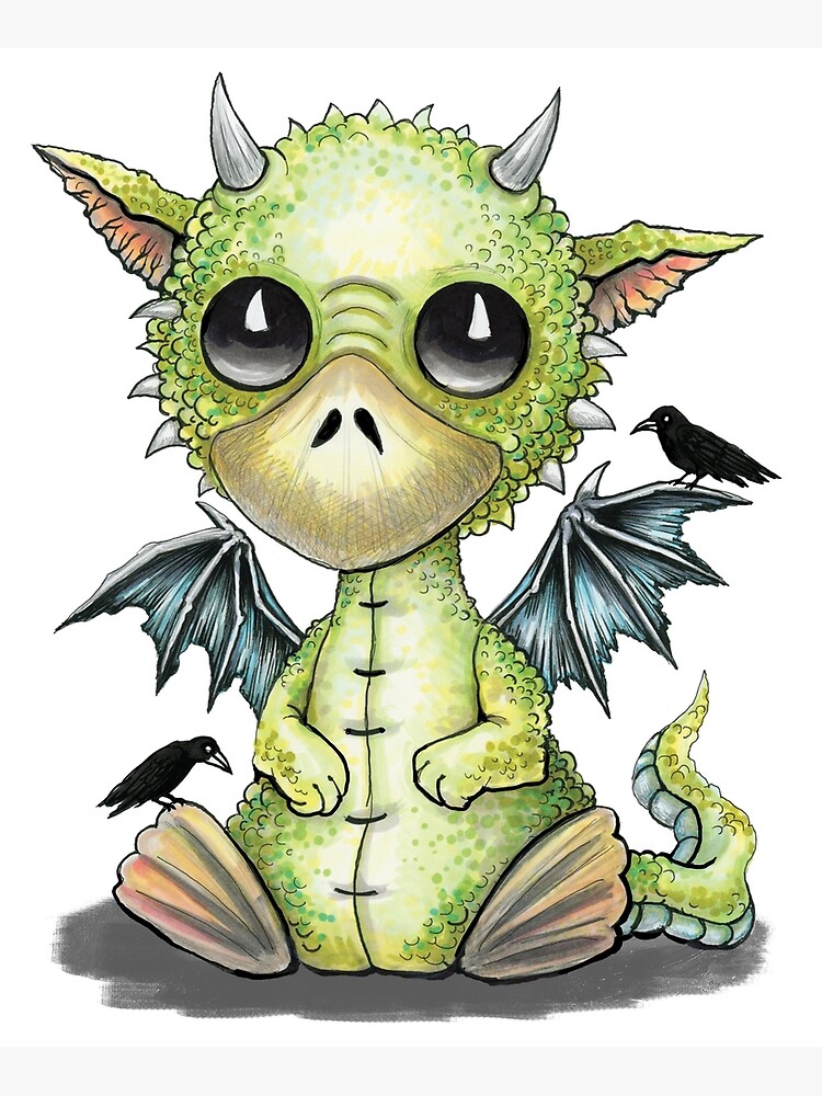 Cute Dragon Ducky Poster For Sale By Dianalevinart Redbubble