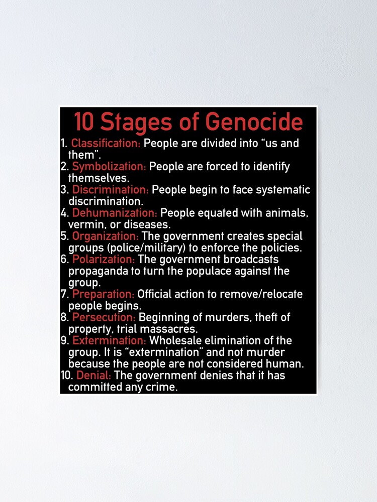 "10 Stages of Genocide - Human Rights, Abolish Ice, Close the Camps ...