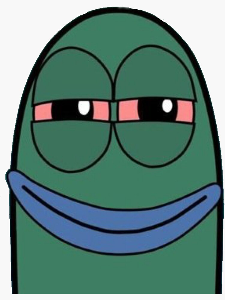 "stoner spongebob fish " Sticker for Sale by rachellehall | Redbubble