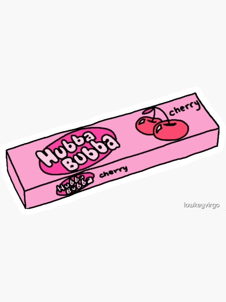 Hubba Bubba Gum Aesthetic Sticker Sticker By Lowkeyvirgo Redbubble