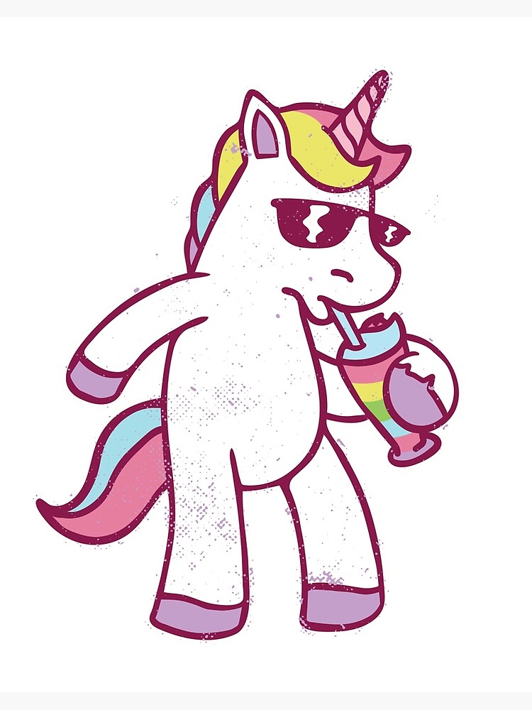 "Unicorn drinking" Art Board Print by Frergo | Redbubble
