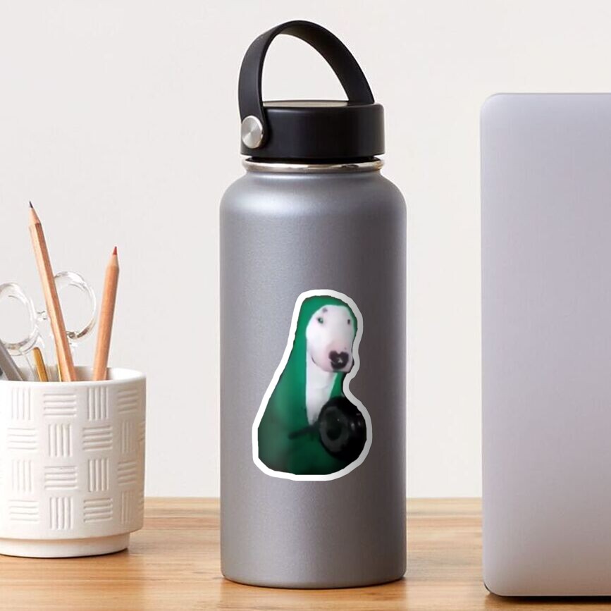 "Walter Dog Hitting Pan Meme" Sticker for Sale by lianar27 | Redbubble