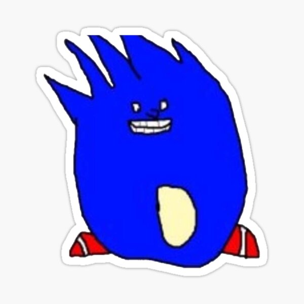 "Deformed Sonic The Hedgehog" Sticker for Sale by Ctmst | Redbubble