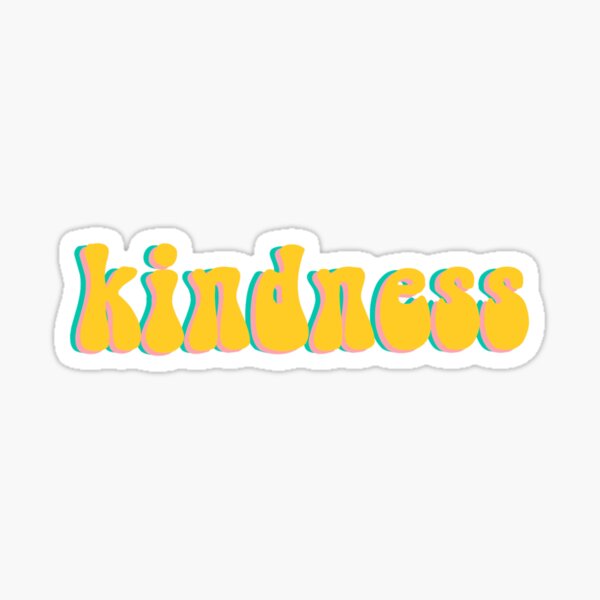 "groovy, trendy, and retro kindness be kind " Sticker for Sale by ...
