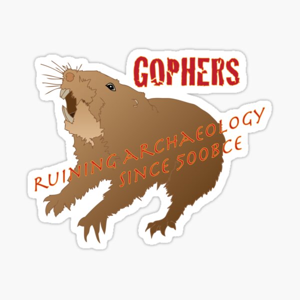 "Gophers vs Archaeology" Sticker for Sale by LemonWorkshop | Redbubble