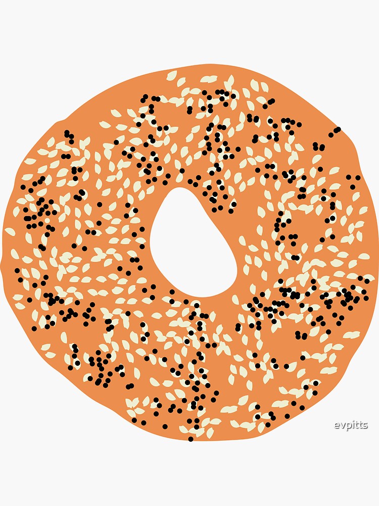 "Everything Bagel" Sticker for Sale by evpitts | Redbubble