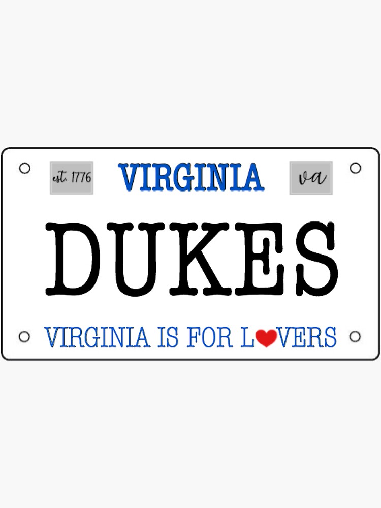"JMU Dukes License Plate" Sticker by nataliacarlton1 | Redbubble