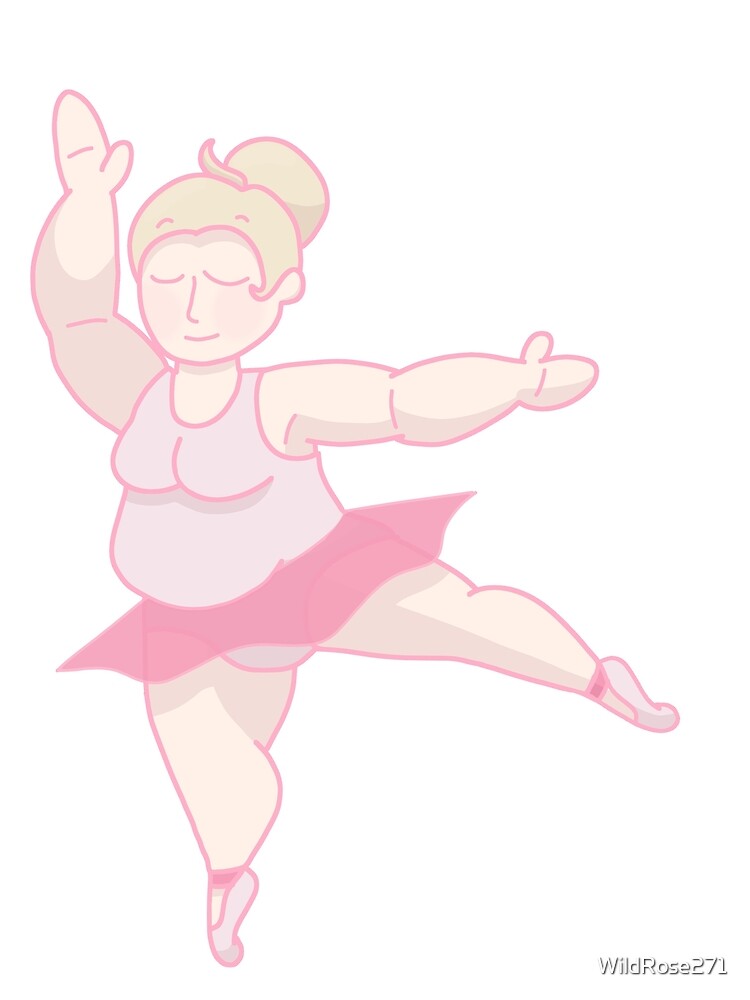 "Chubby Ballerina" Art Print for Sale by WildRose271 | Redbubble