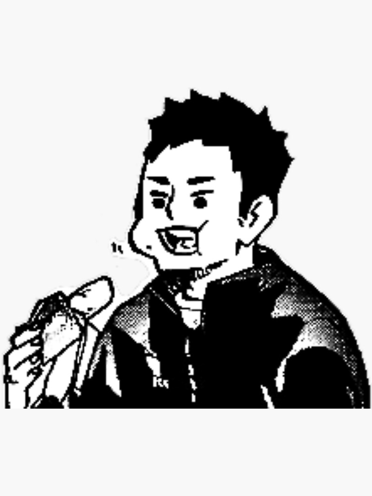 "Haikyuu!! Daichi eating a banana :)" Sticker for Sale by leeapeea ...