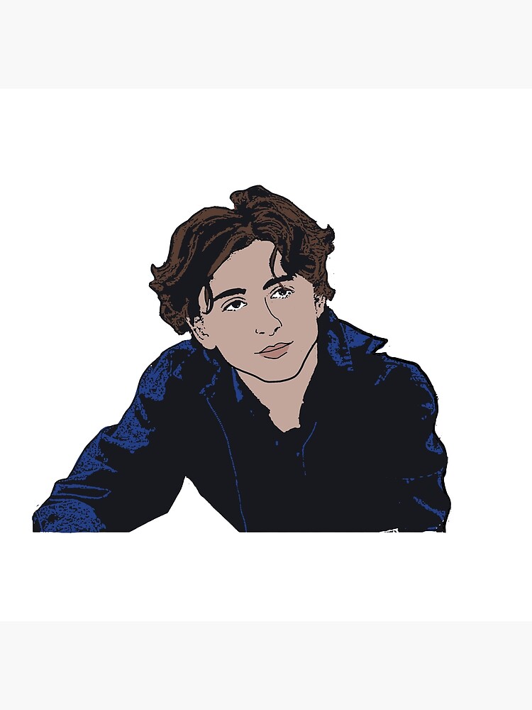 "Timothée Chalamet Cartoon Sticker" Art Print by rachneer | Redbubble