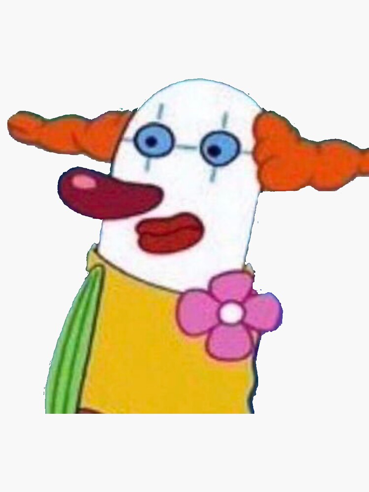 "Spongebob Clown" Sticker for Sale by sophielydia | Redbubble