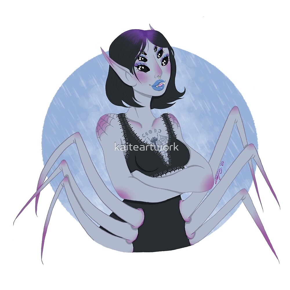 "Monster Girls: Goth Spider" by kaiteartwork | Redbubble