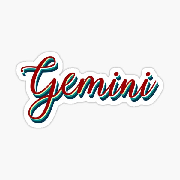 "Gemini Sticker" Sticker by Chloeengar | Redbubble