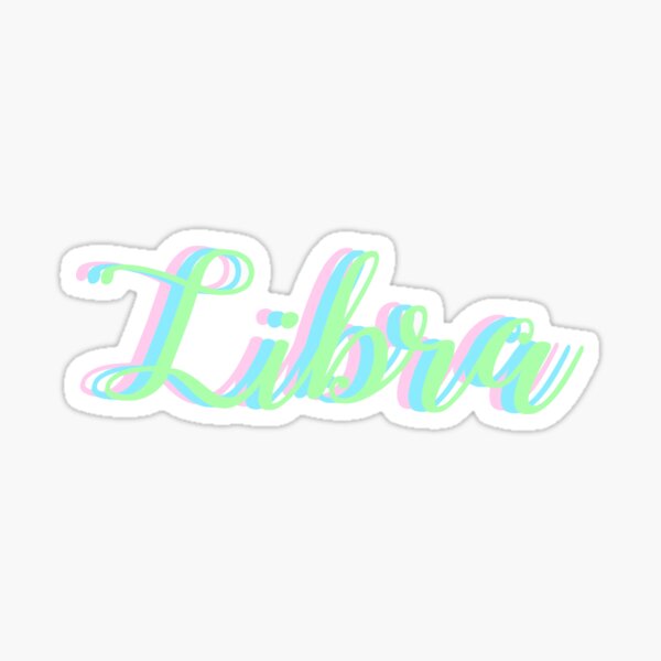 "Libra Sticker" Sticker for Sale by Chloeengar | Redbubble