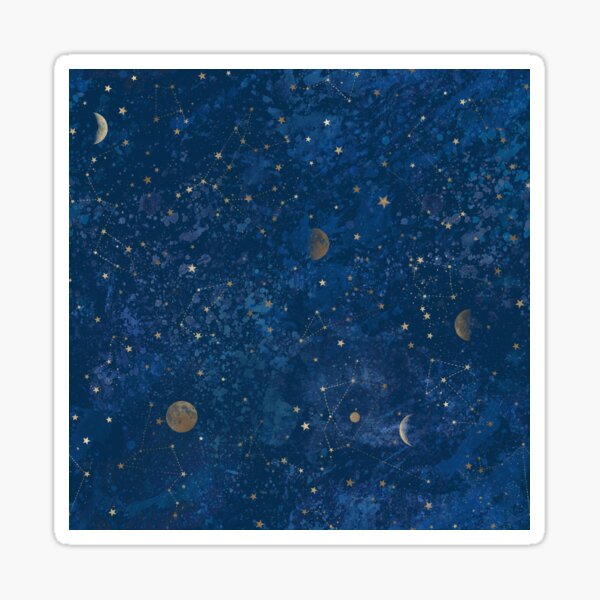"Moon & Stars" Sticker for Sale by Nozzas | Redbubble