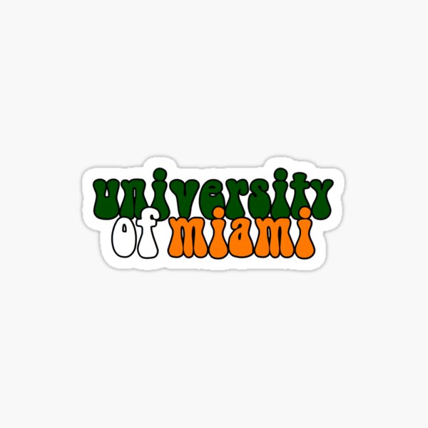 "university of miami" Sticker for Sale by brimcardenas | Redbubble