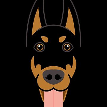 "Doberman Pinscher dog face" Art Board Print for Sale by ShirtBricks ...