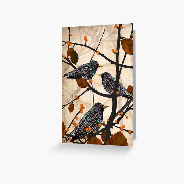 "Starlings" Greeting Card for Sale by katherineblower | Redbubble