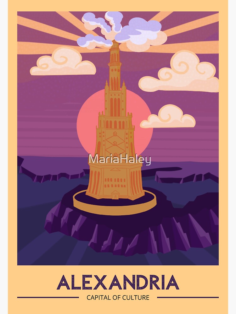 "Lighthouse of Alexandria " Sticker for Sale by MariaHaley | Redbubble