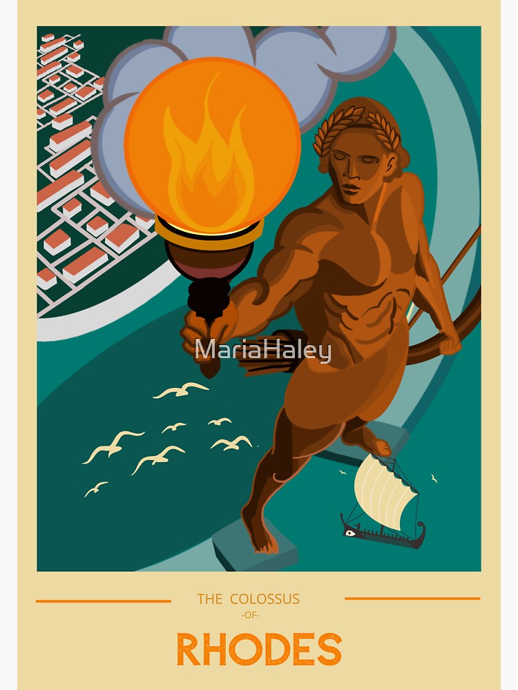 "Der Koloss von Rhodos" Sticker von MariaHaley | Redbubble