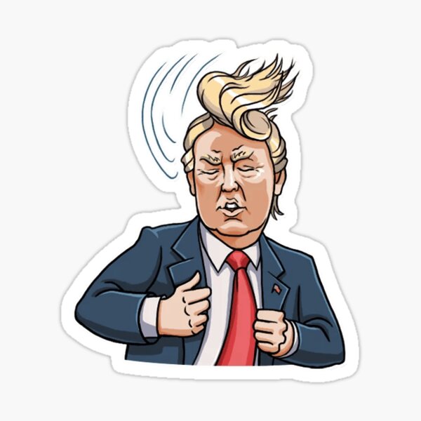 "Donald trump hair cut" Sticker by clintnetwork | Redbubble