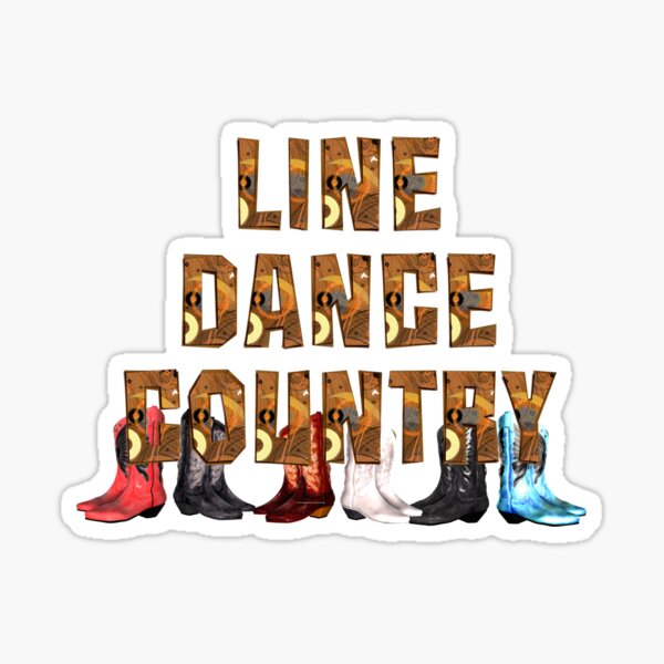 Sticker: Country Line Dance | Redbubble