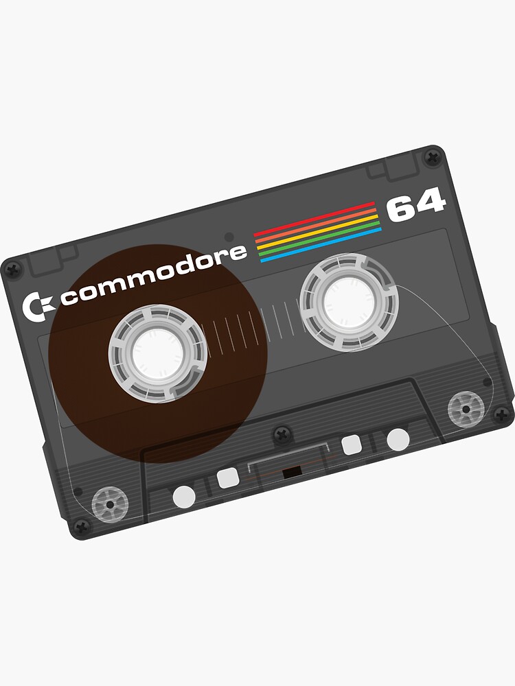 "Commodore 64 Cassette Tape" Sticker for Sale by squidgun | Redbubble