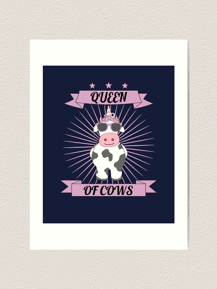 "Queen of cows farm farmer woman design" Art Print for Sale by ...