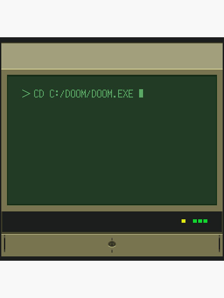 "Doom .exe T-Shirt" Sticker for Sale by kaisercastle | Redbubble