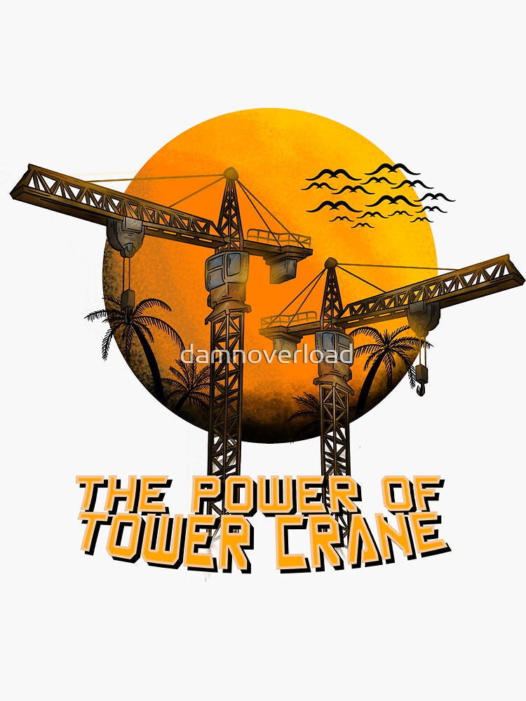Tower Crane Sticker Height Kids Wall Sticker Tower Crane — Off The