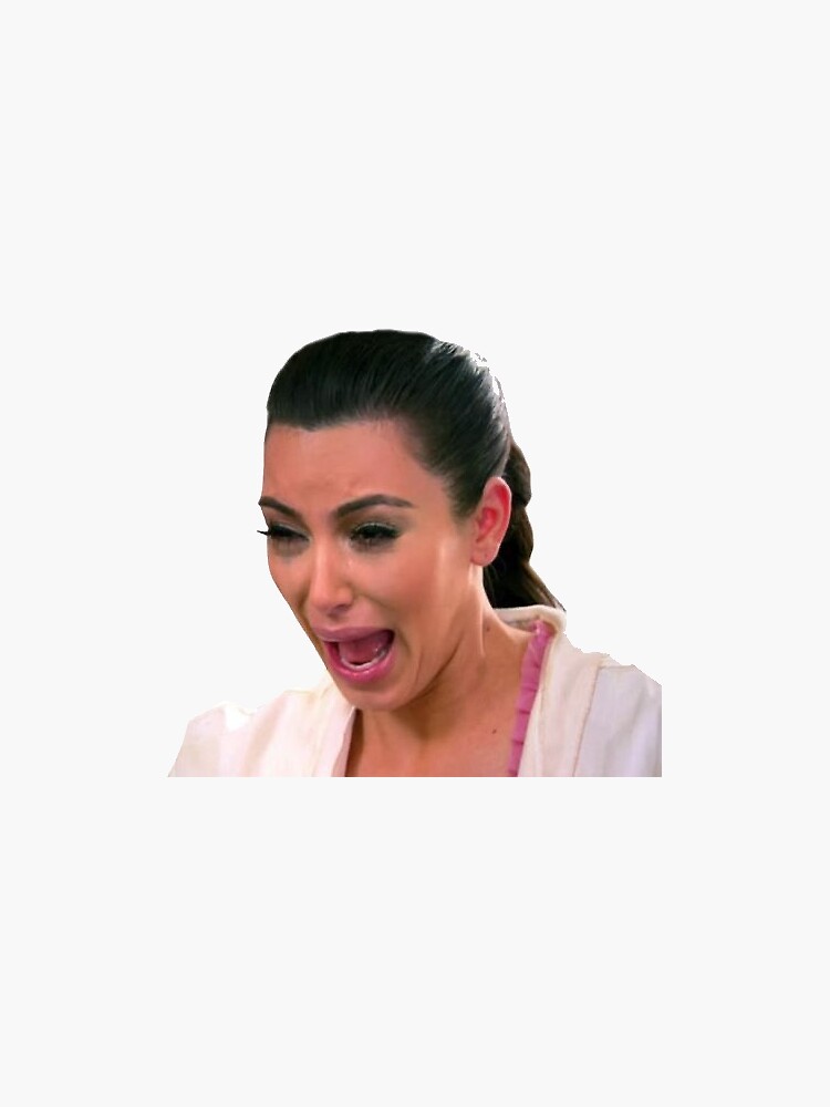 "Screaming Kim Kardashian Meme " Sticker for Sale by aescleresz | Redbubble